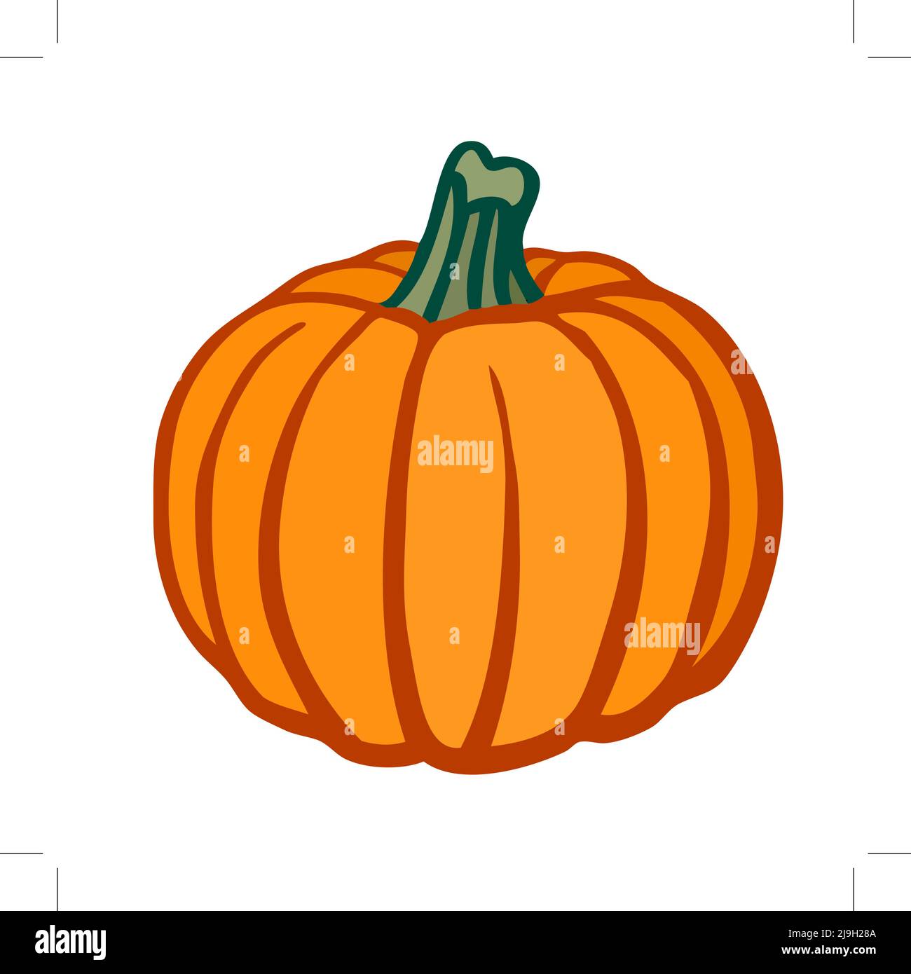 Pumpkin. Isolated object. Flat image vector illustration Stock Vector ...
