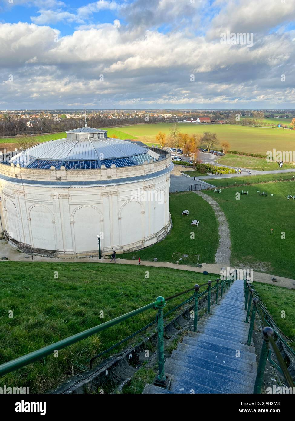 The Lion's MoLion Mound Monument in Waterloo in Belgium Stock Photo - Alamy