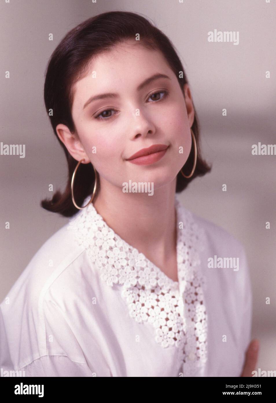 London, UK. LIBRARY. Jane March. Model shoot in around about 1990 ...