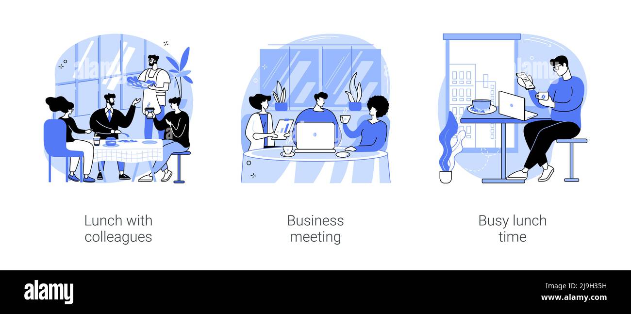 Business lunch isolated cartoon vector illustrations se Stock Vector ...