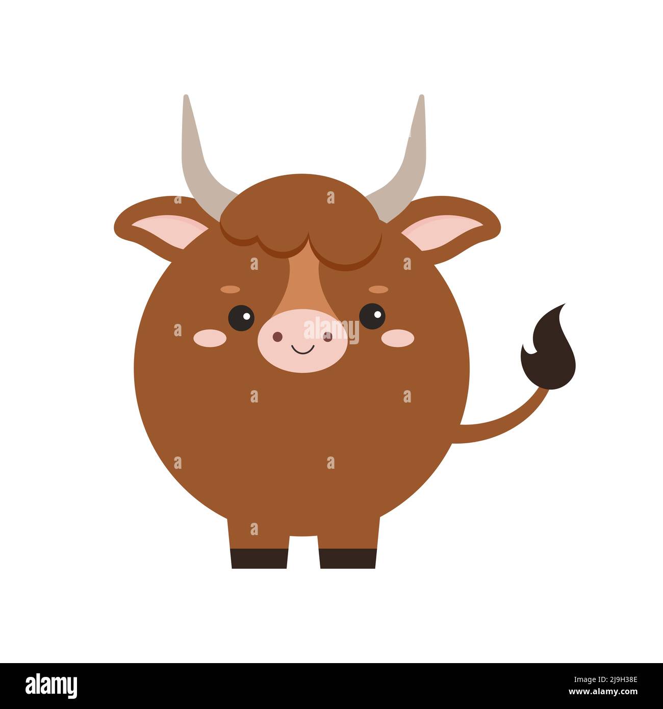 Circle bull farm animal face icon isolated on white background Stock ...