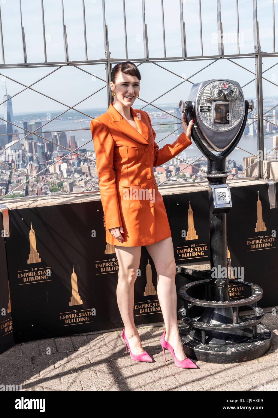 New York, NY - May 23, 2022: Rachel Brosnahan visits Empire State ...