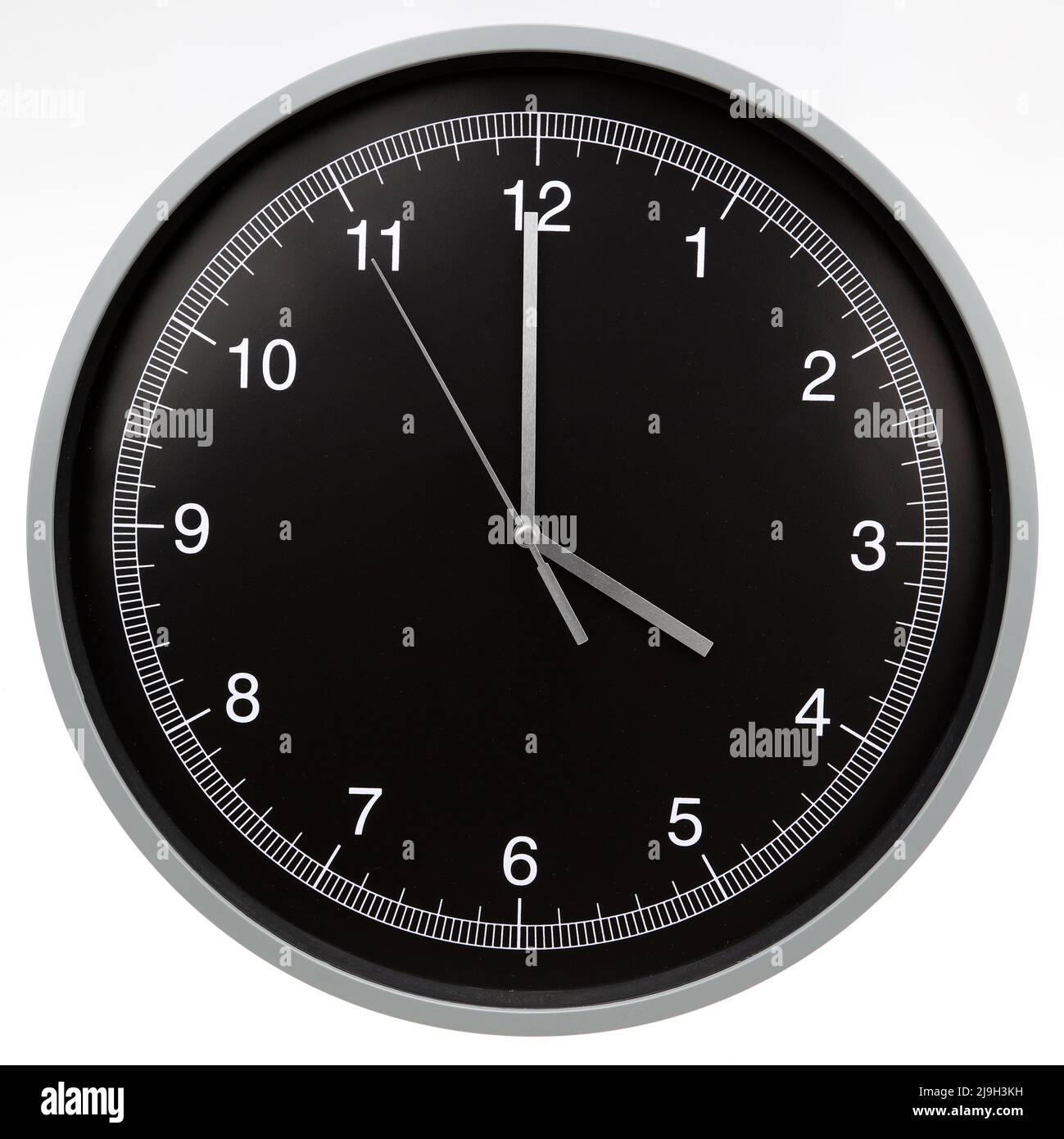 Wall clock showing four o'clock isolated on white background Stock ...