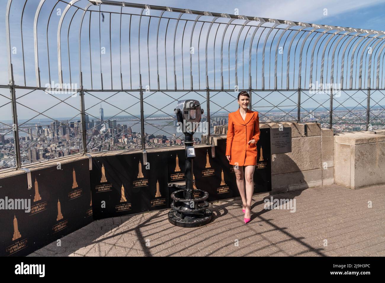 New York, NY - May 23, 2022: Rachel Brosnahan visits Empire State ...
