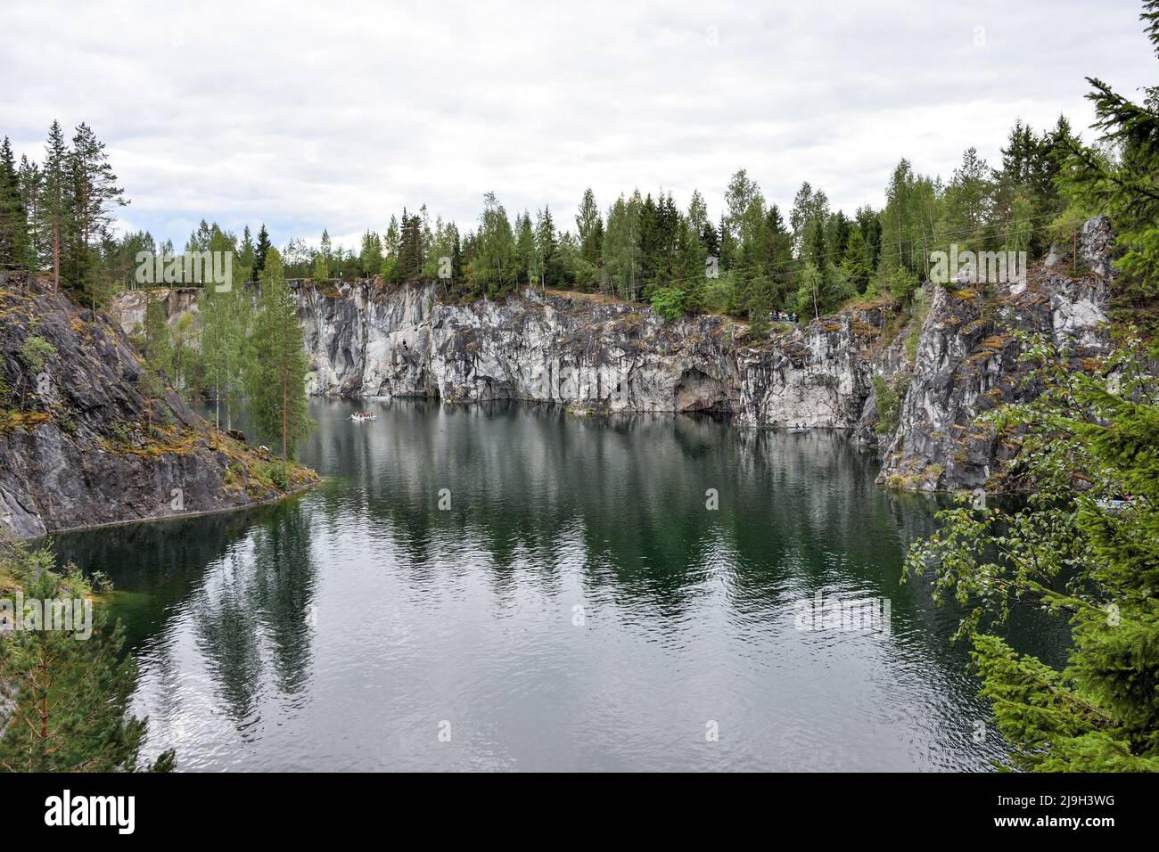 Famous marble canyon in Ruskeala, Russia Stock Photo - Alamy