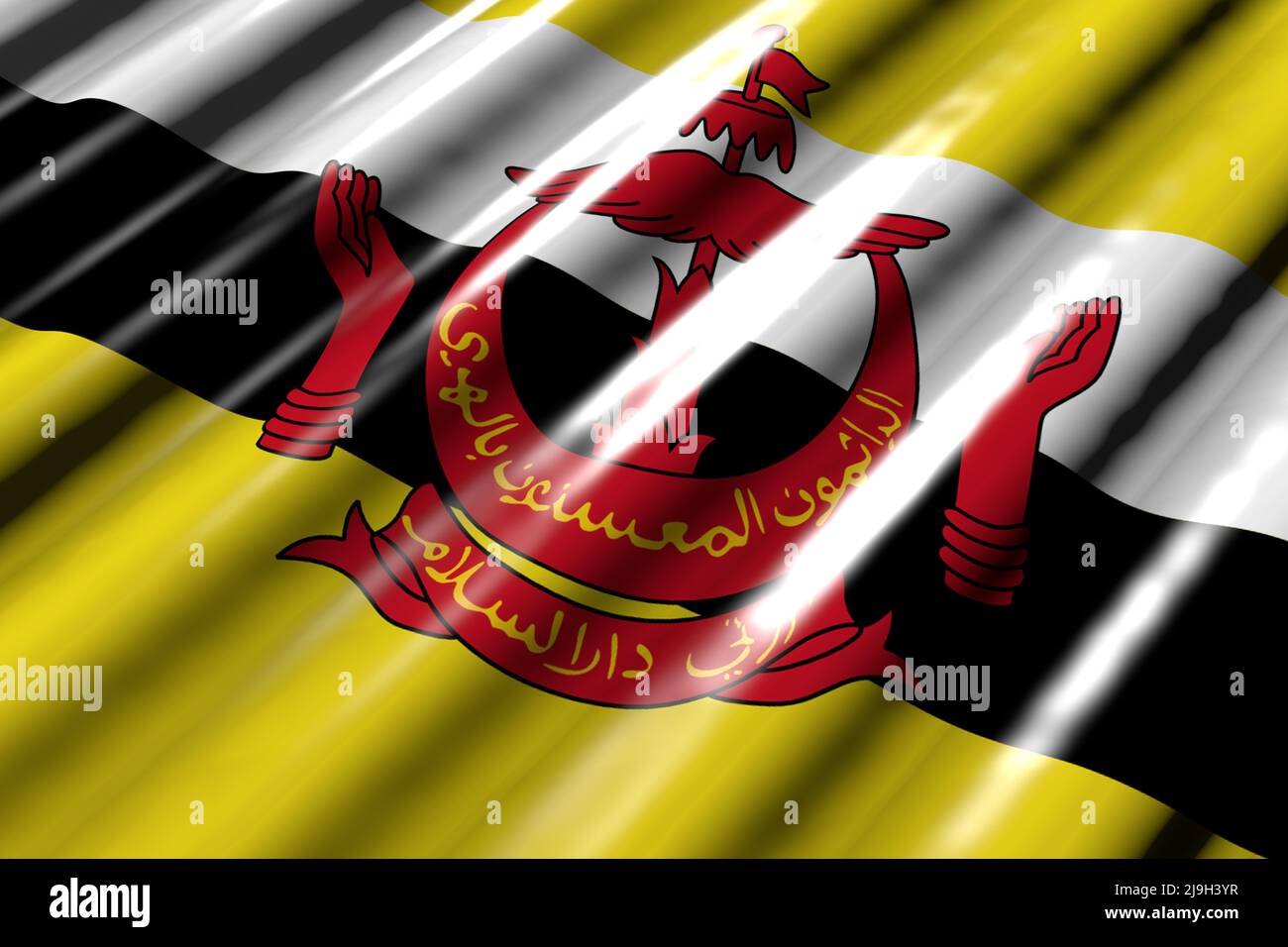 nice national holiday flag 3d illustration - shiny - looks like plastic ...