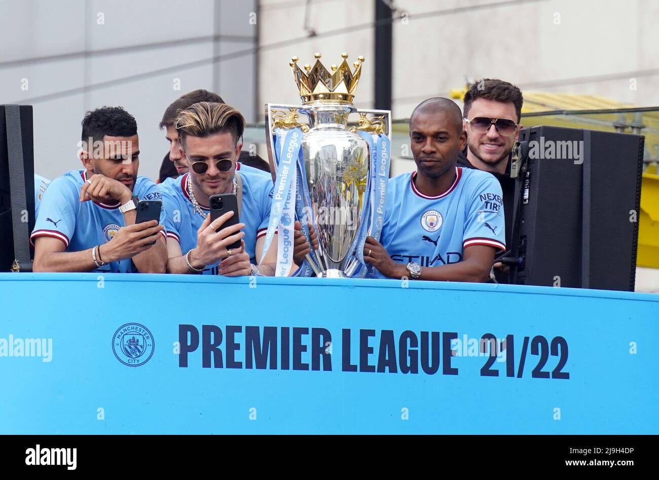 Manchester City players including Fernandinho, Jack Grealish and Riyad ...