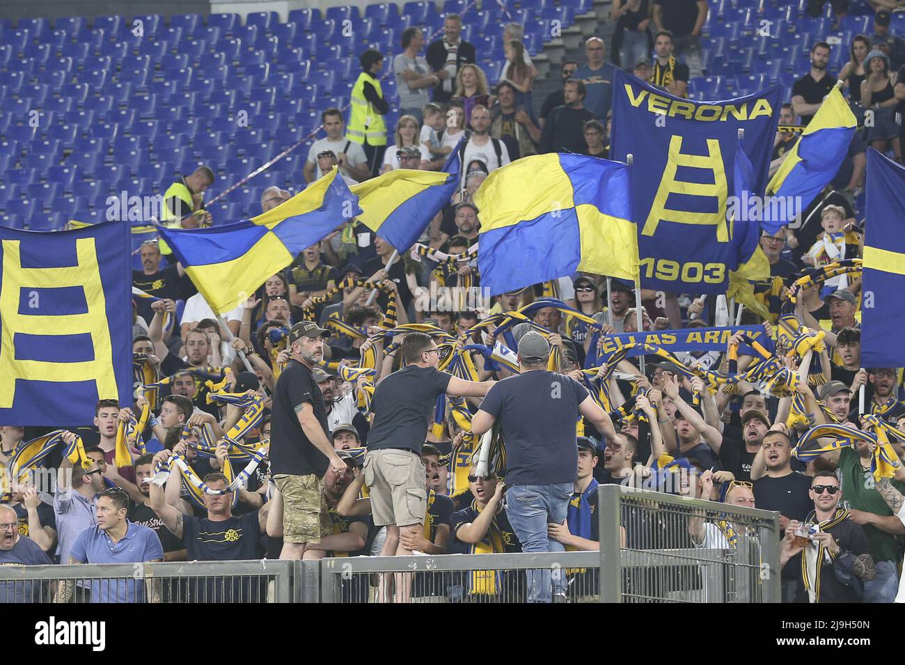 Hellas Verona fans show their support during SS Lazio vs Hellas Verona ...