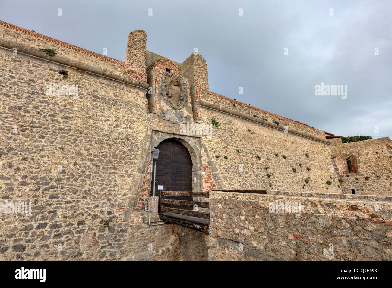 Main entrance to Rocca Spagnola, 16th century renaissance fortress also ...