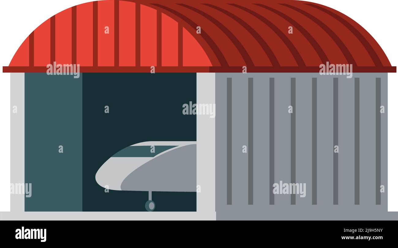 hangar with plane Stock Vector Image & Art - Alamy