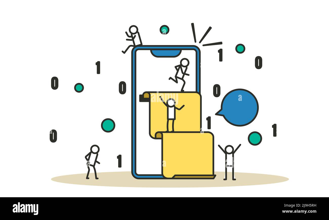 The report data is received by a man and a woman by phone online ...