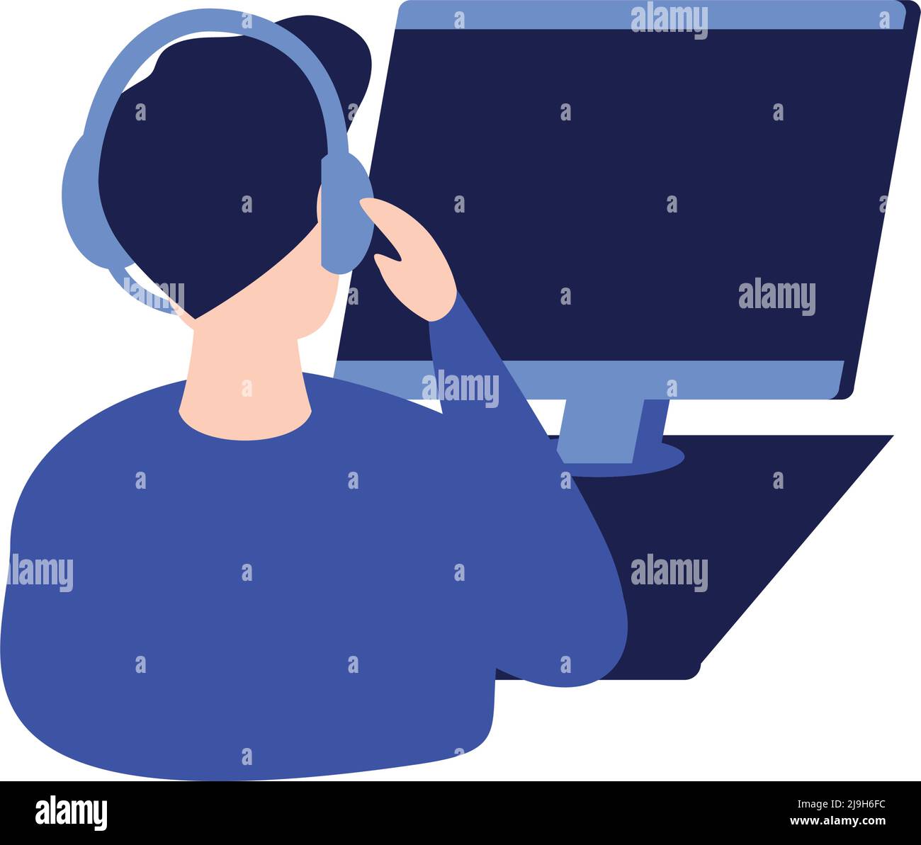 call center operator man Stock Vector Image & Art - Alamy