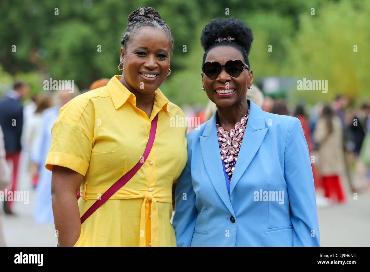 London, UK. 23rd May, 2022. Charlene White (L) and Baroness Floella ...