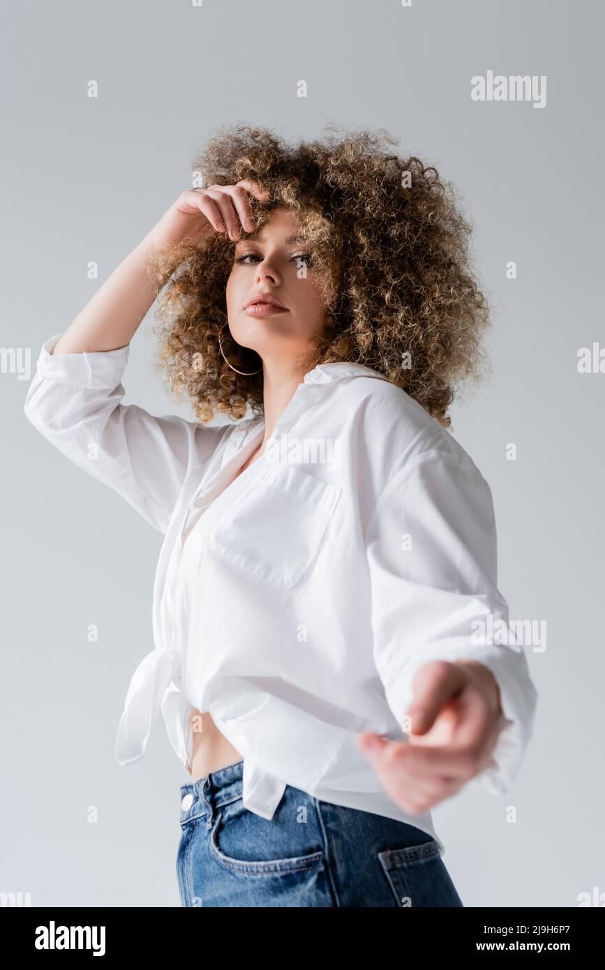 Low shot woman in jeans hi-res stock photography and images - Alamy