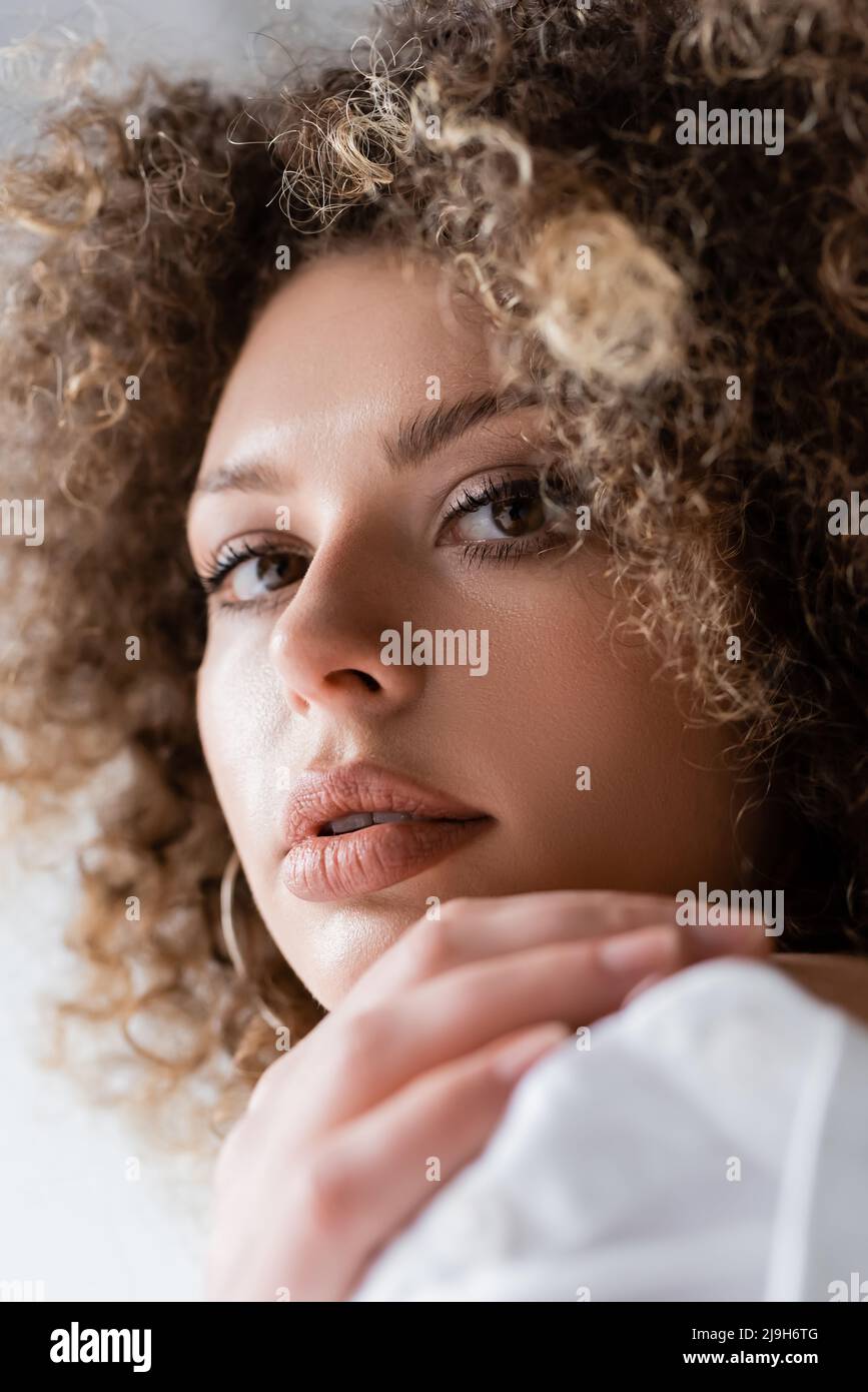 Curly model hi-res stock photography and images - Alamy