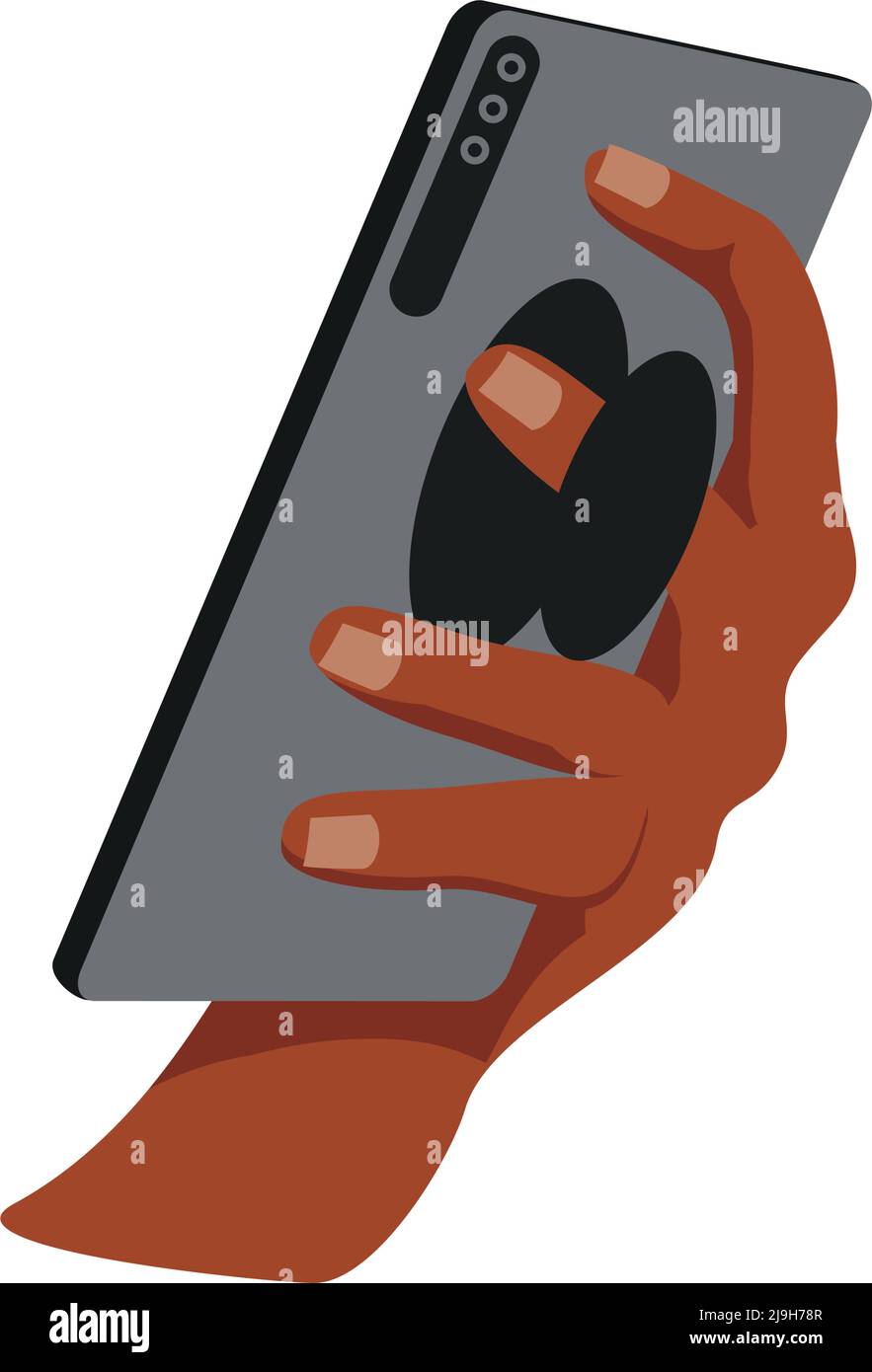 Woman Hand Holding Mobile Phone Stock Vector Image And Art Alamy