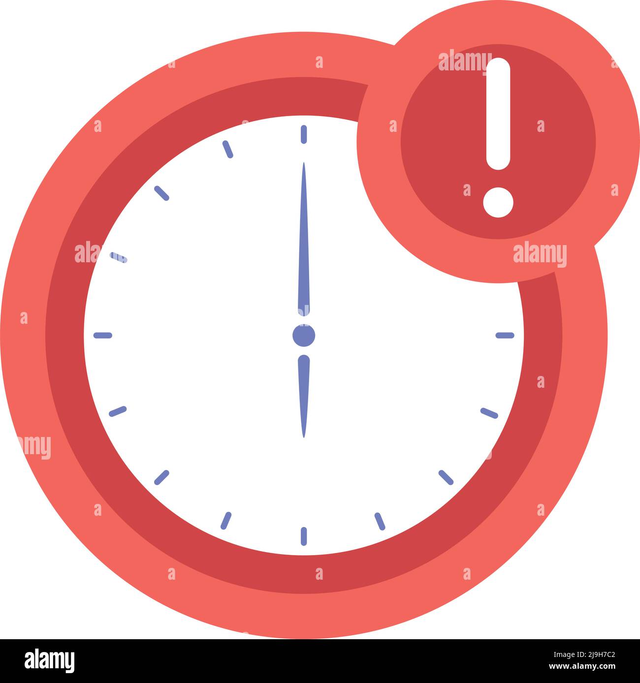 clock with exclamation mark Stock Vector Image & Art - Alamy