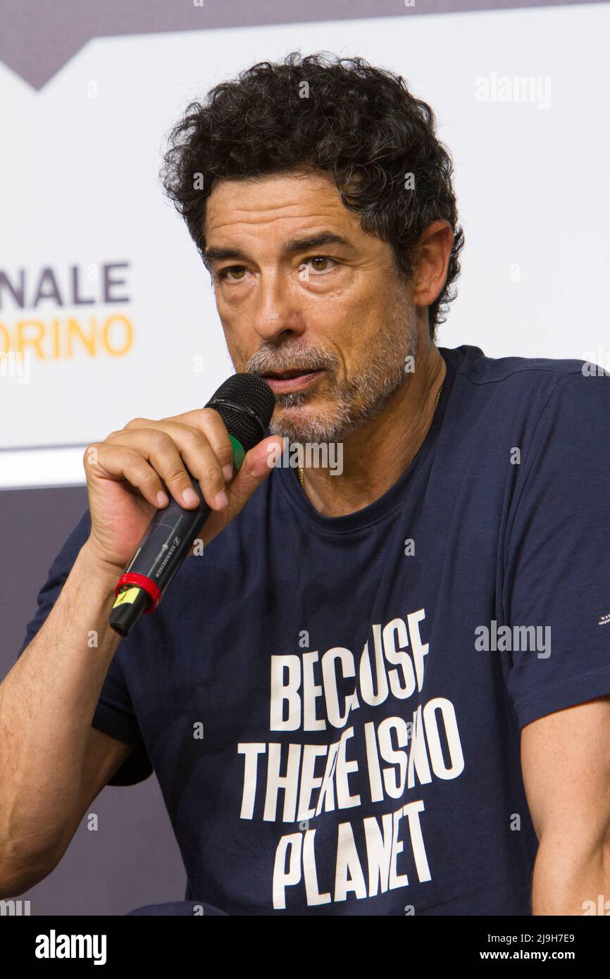 Turin, Italy. 22nd May 2022. Italian actor Alessandro Gassmann is guest ...