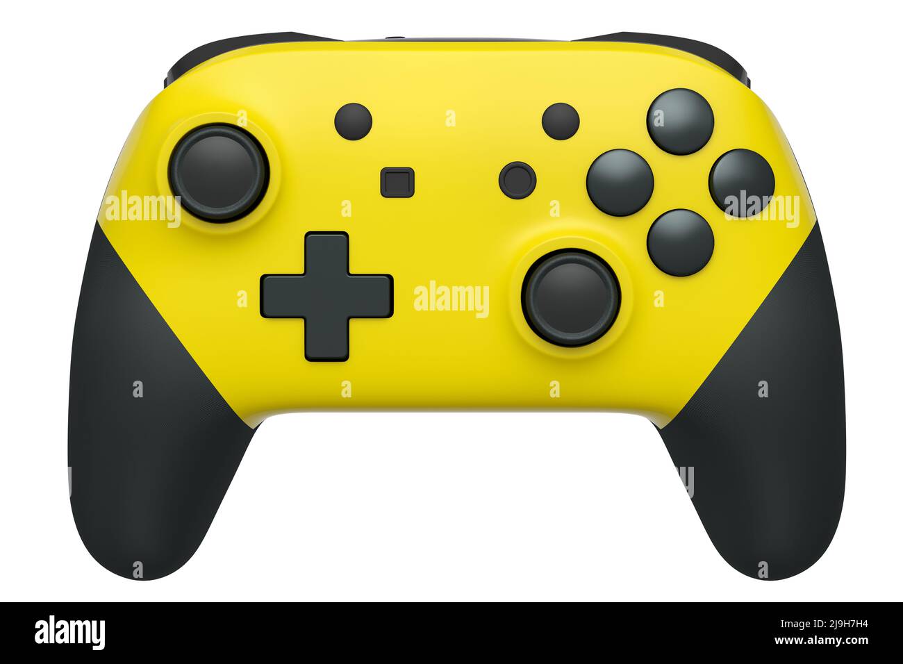 Realistic yellow video game joystick on white background Stock Photo ...
