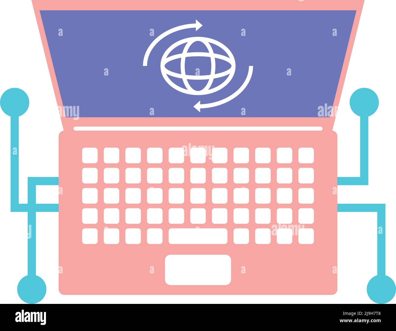 laptop network world Stock Vector Image & Art - Alamy