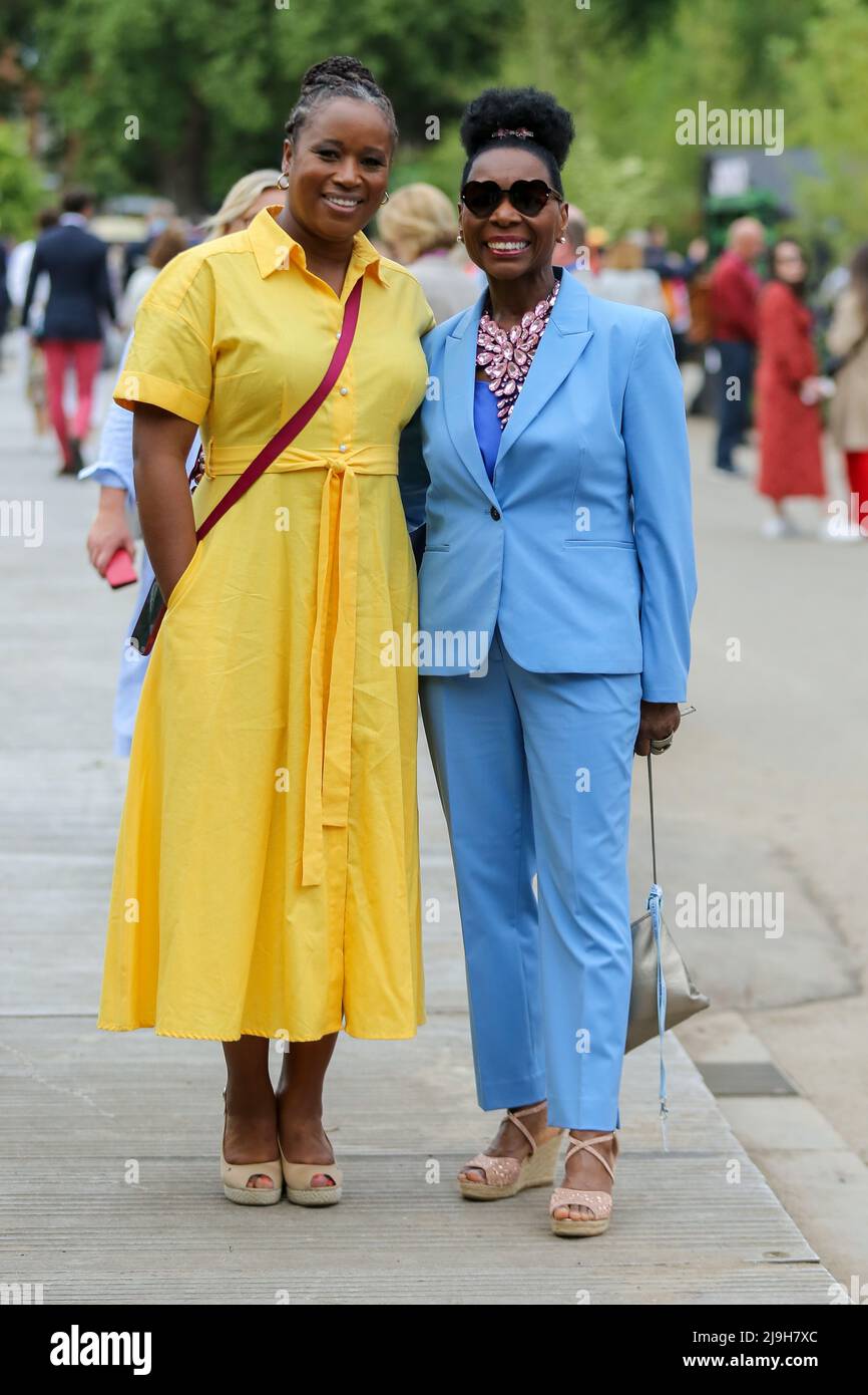 Chelsea, London, UK. 23rd May 2022, Charlene White (L) and Baroness ...