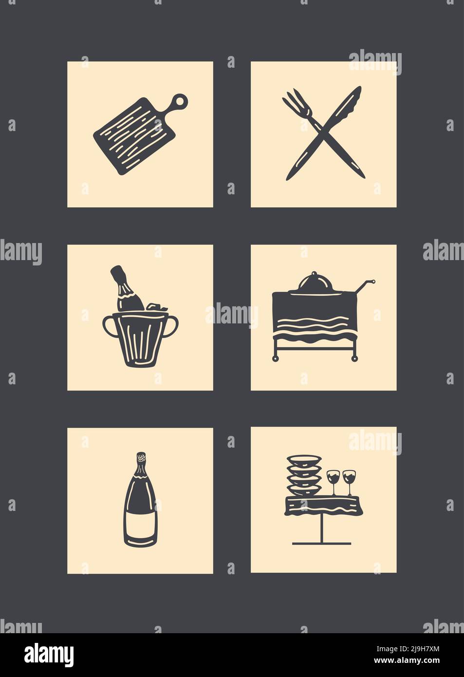 icons collection catering Stock Vector Image & Art - Alamy