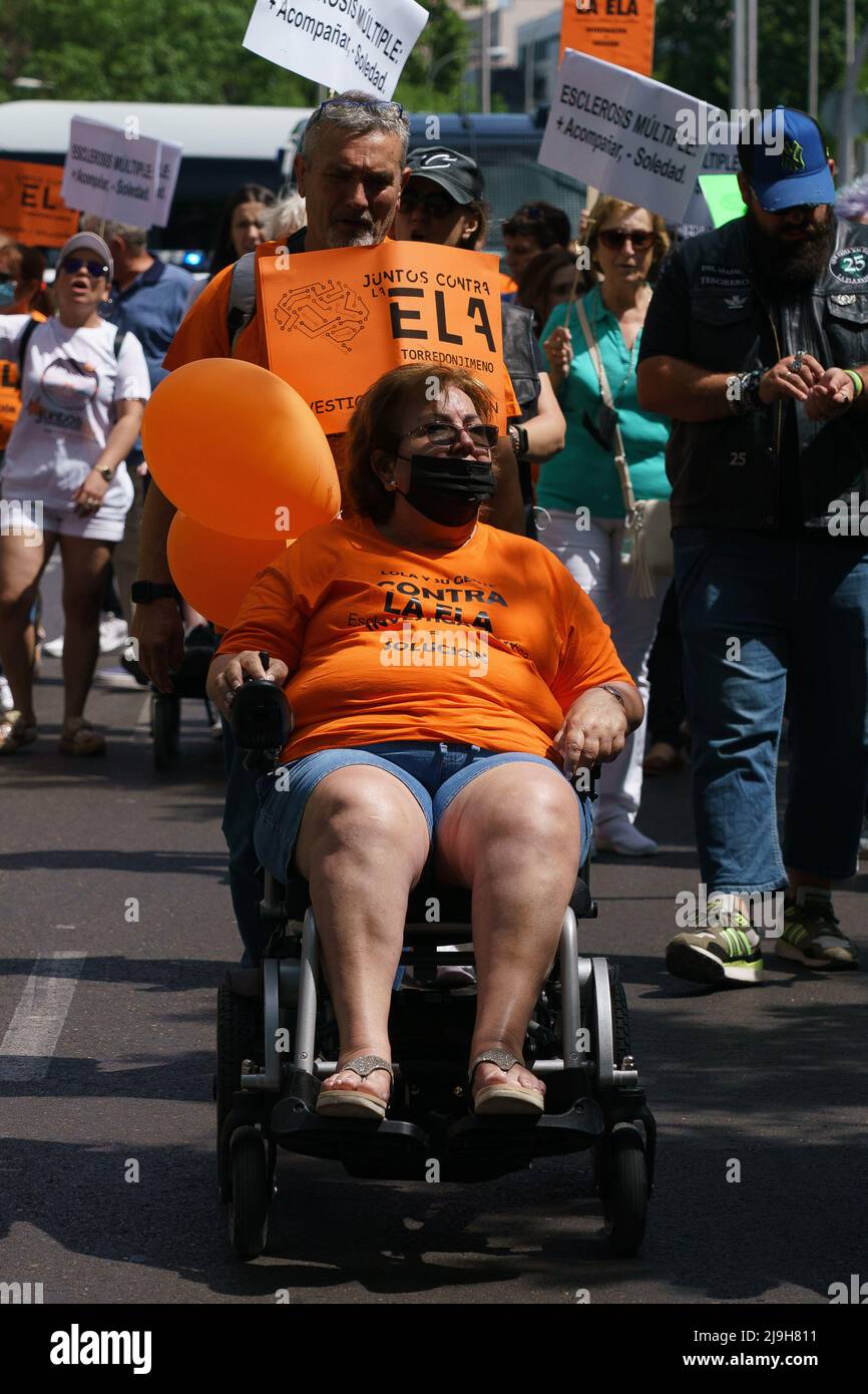 Madrid, Spain. 23rd May, 2022. Patient with ALS (amyotrophic lateral ...