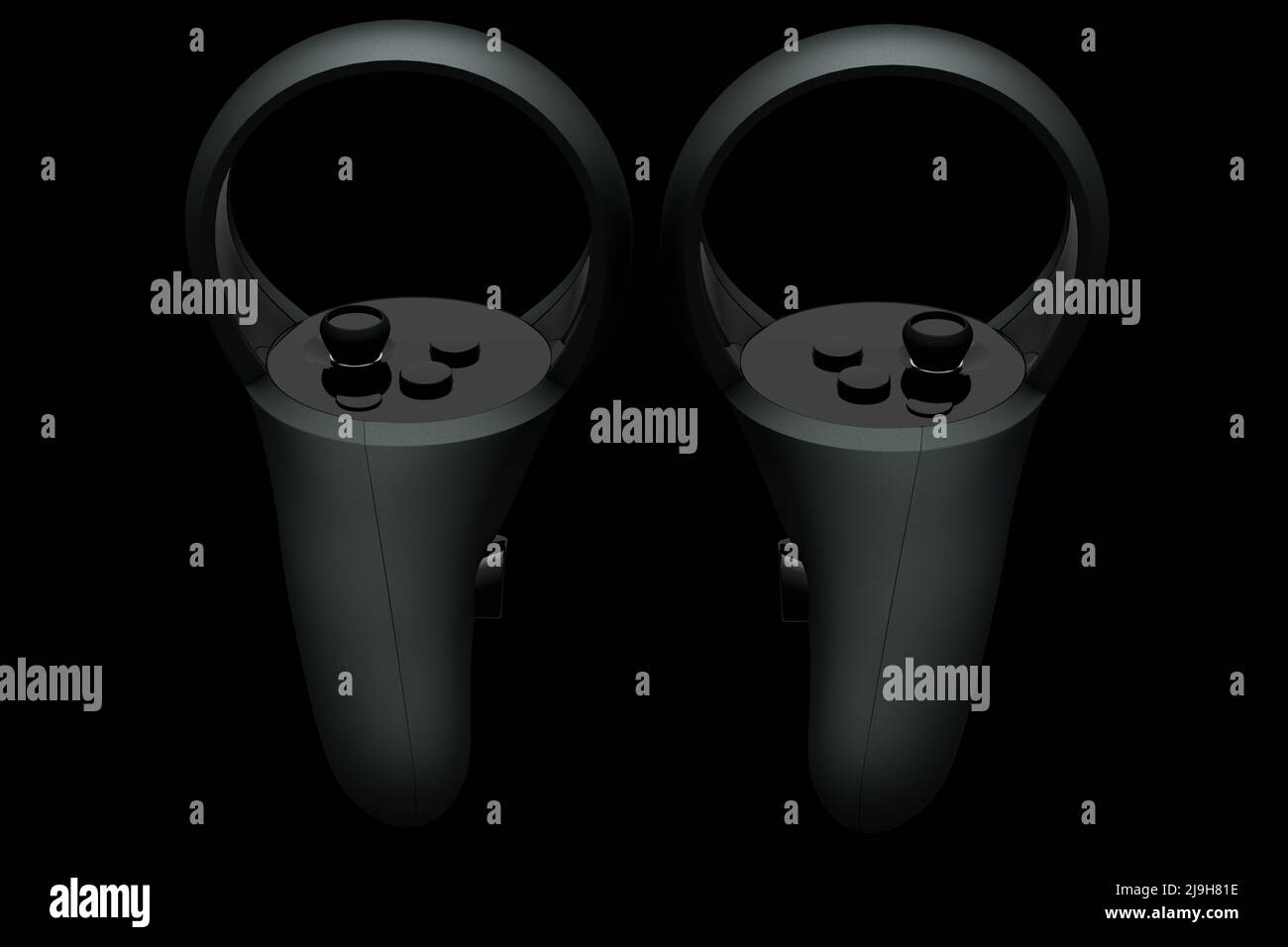 Virtual reality controllers for online and cloud gaming on black ...
