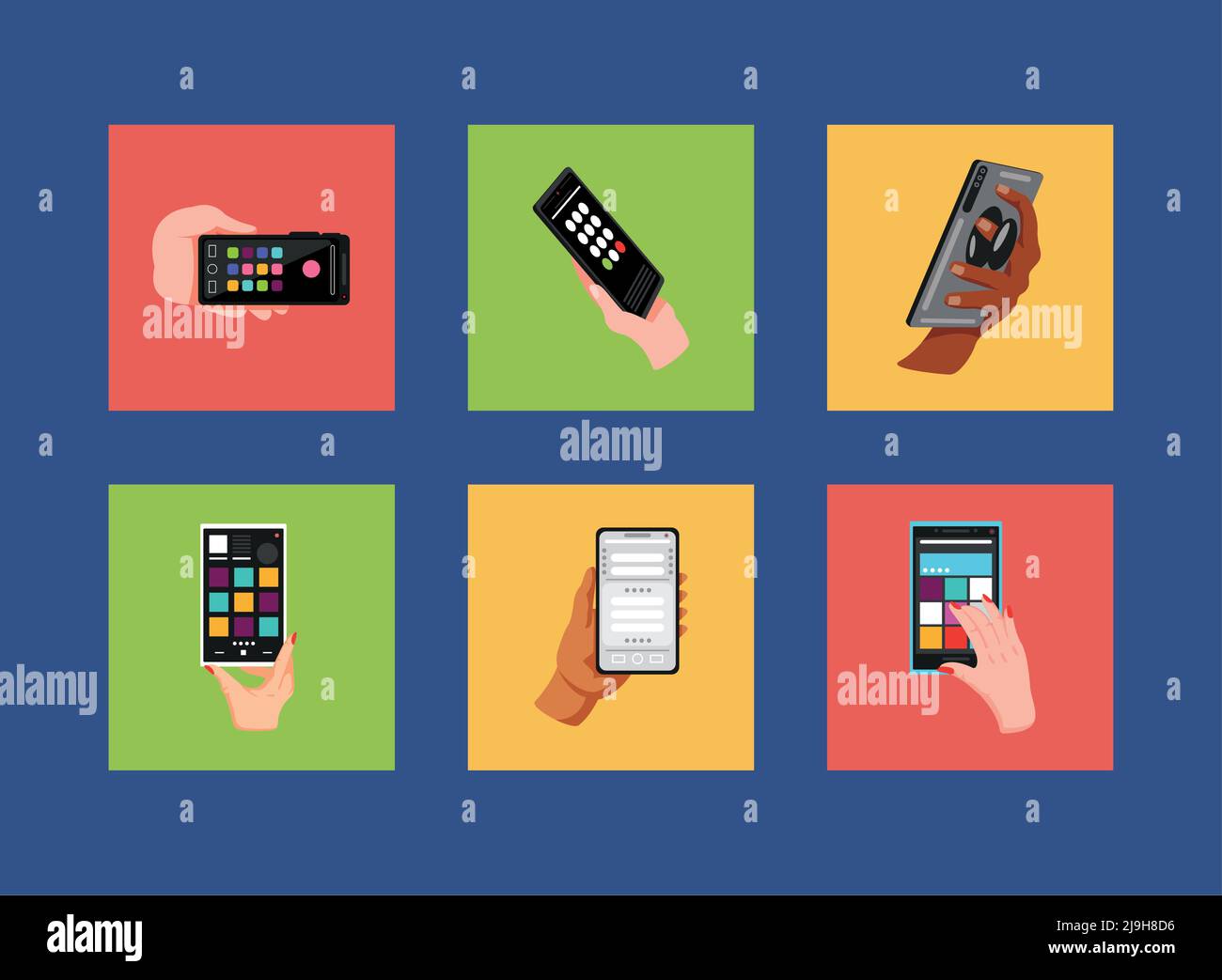 hands using smartphone Stock Vector Image & Art - Alamy