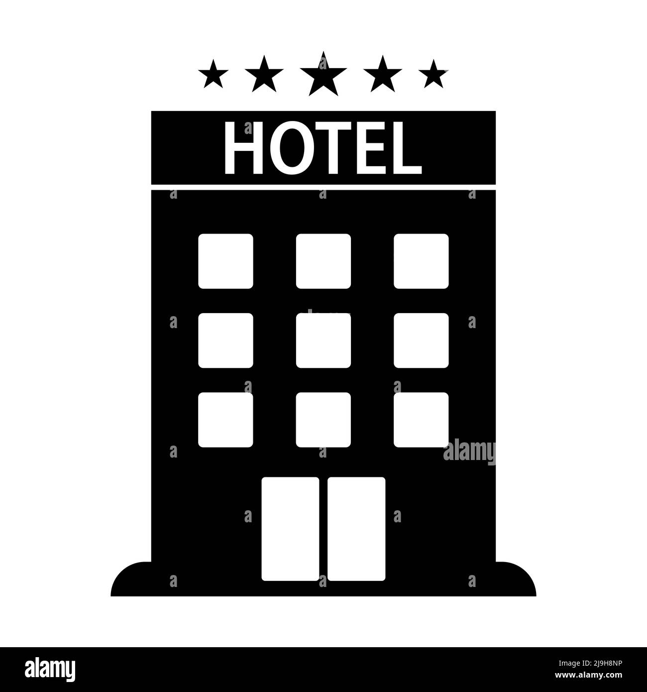 Hotel icon. Simple flat pictogram for business, marketing, internet ...