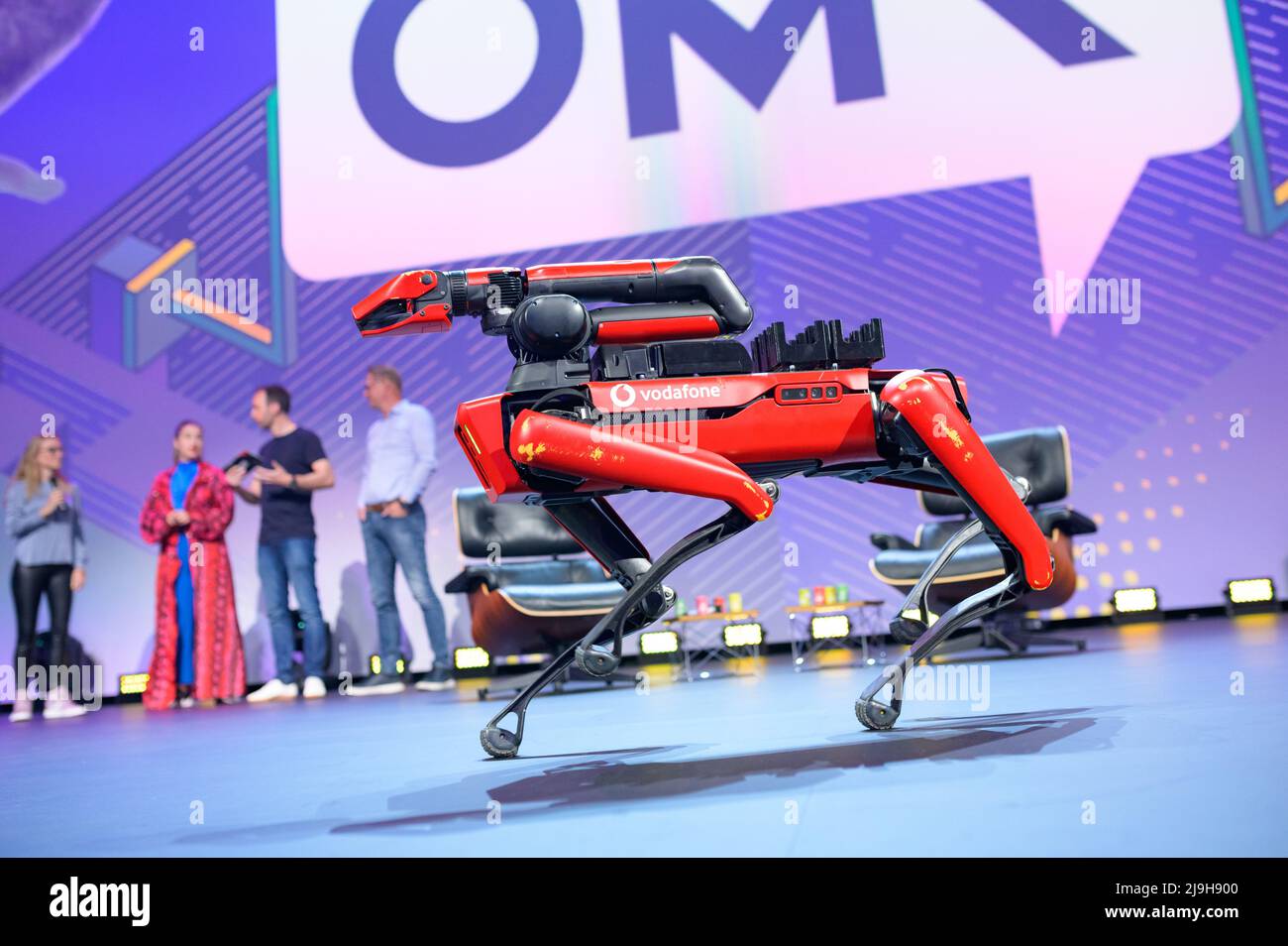 Hamburg, Germany. 18th May, 2022. A robot dog from Boston Dynamics with ...