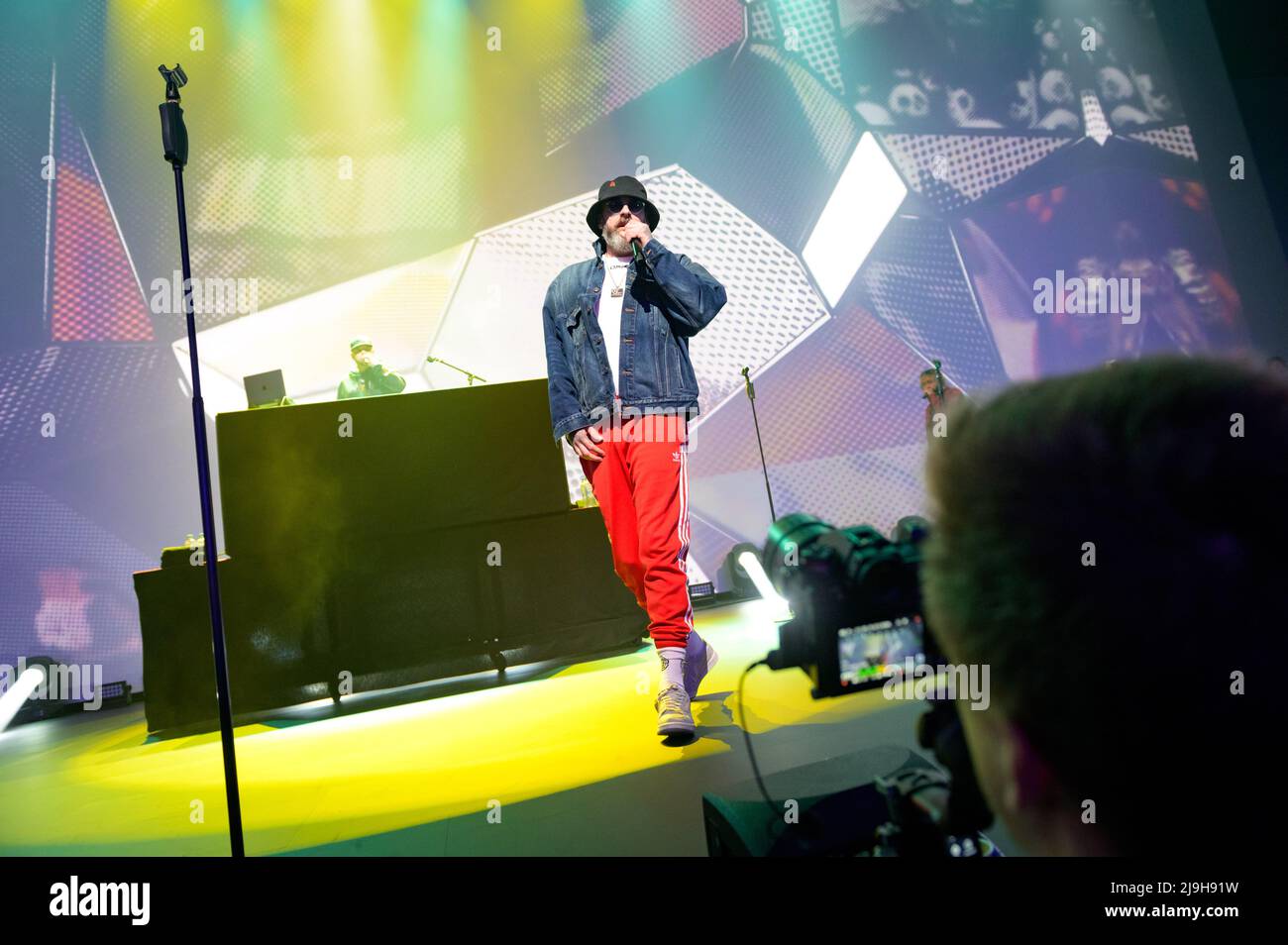 Hamburg, Germany. 18th May, 2022. Rapper Sido during his surprise ...