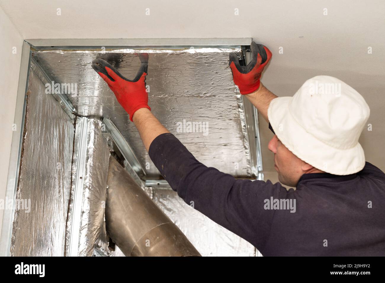 Mineral wool with foil, thermal protection for the wall from the ...