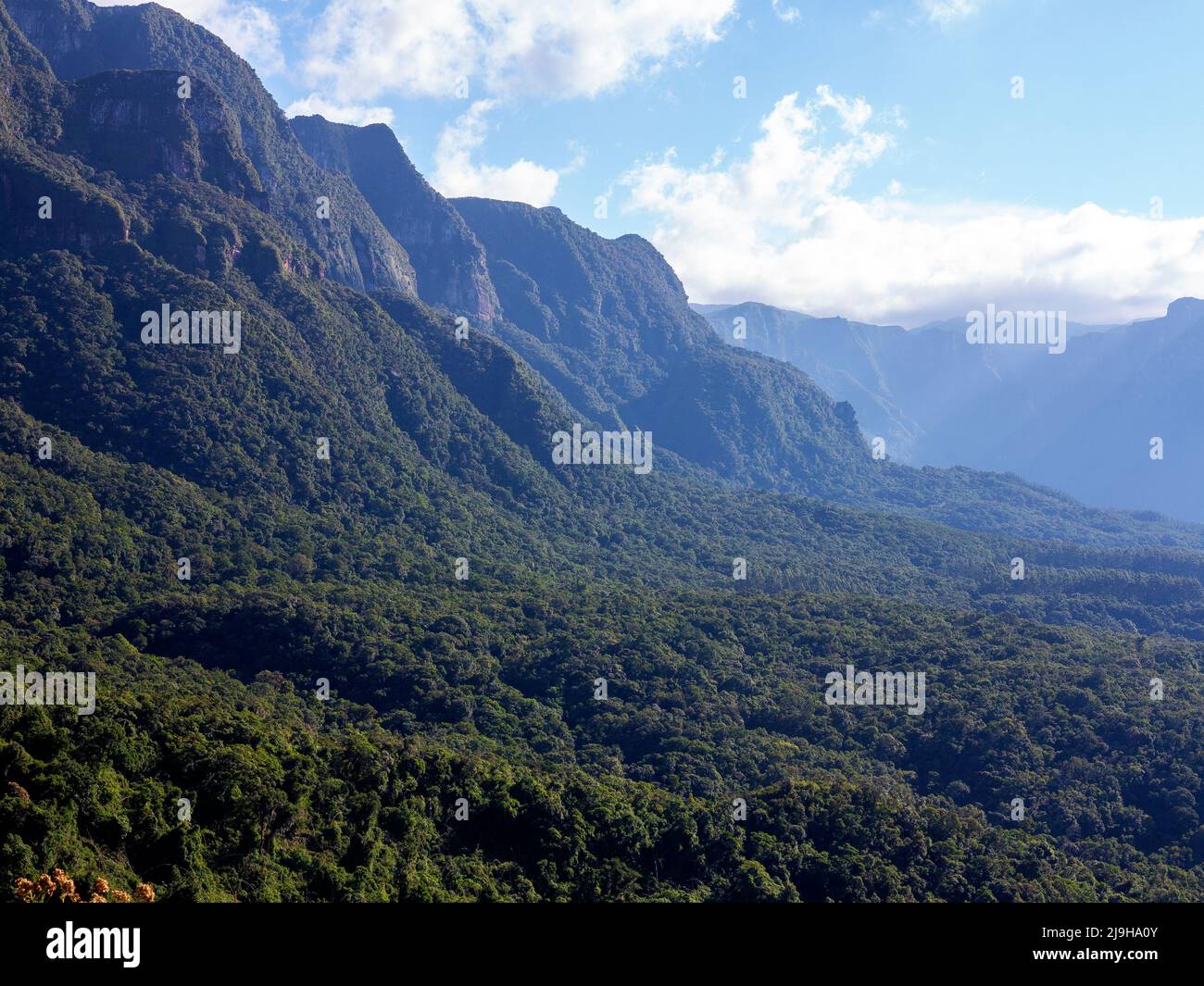 Hilly country at Serra do Corvo Branco, Santa Catarina, Brazil Stock ...