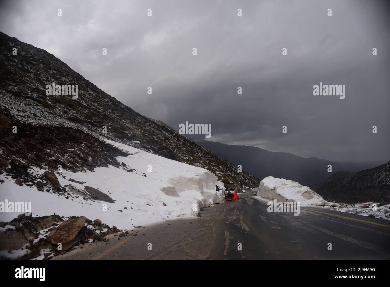 May 22, 2022, Pakistan: Beautiful view of mountains while snow covered ...