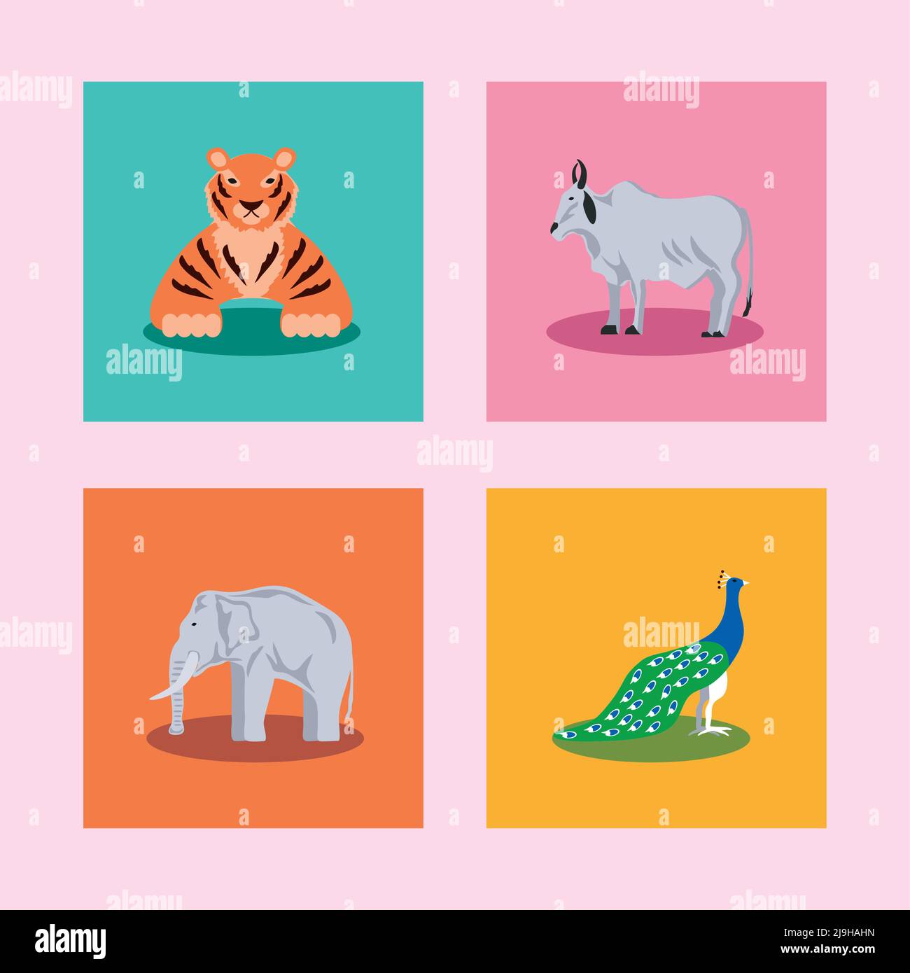 india exotic animals Stock Vector Image & Art - Alamy