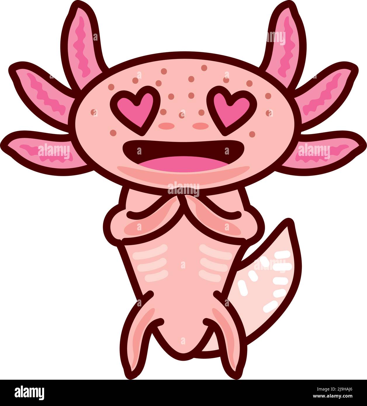 lovely cartoon axolotl Stock Vector Image & Art - Alamy