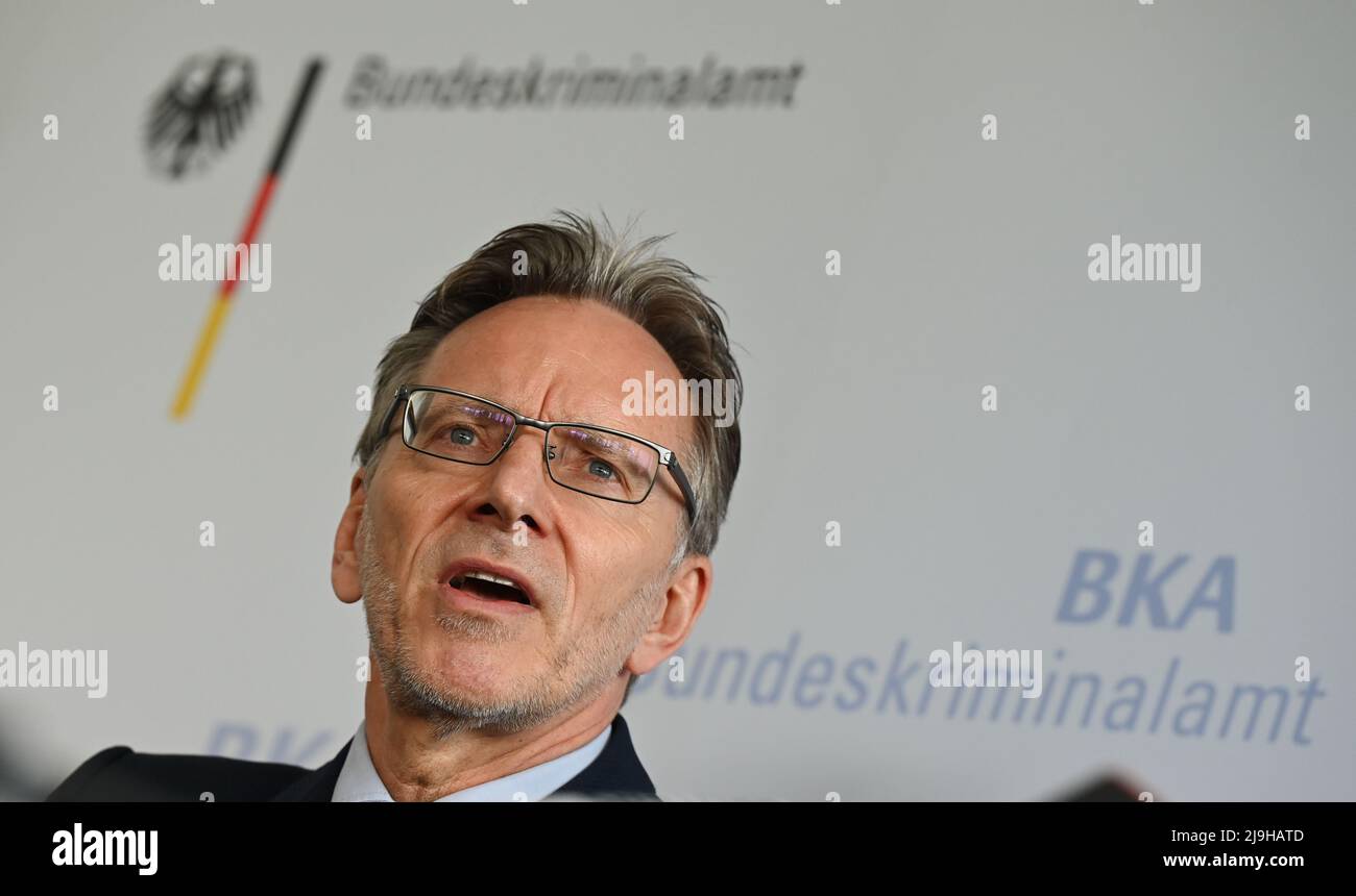 Wiesbaden, Germany. 23rd May, 2022. Holger Münch, President of the ...