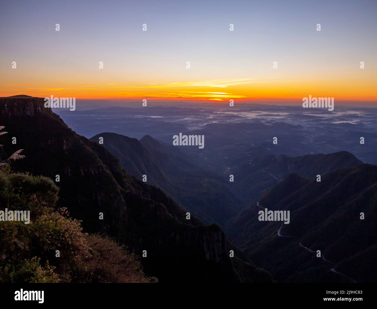 Serra do Rio do Rastro as seen from the viewpoint at the top of the ...
