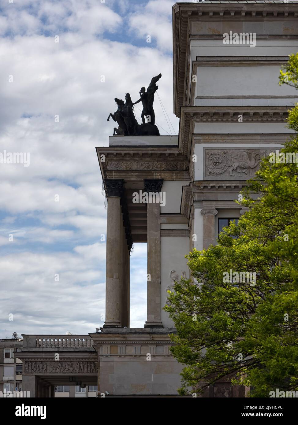 WARSAW, POLAND - MAY 17, 2022: Exterior view of the Grand Theatre with ...