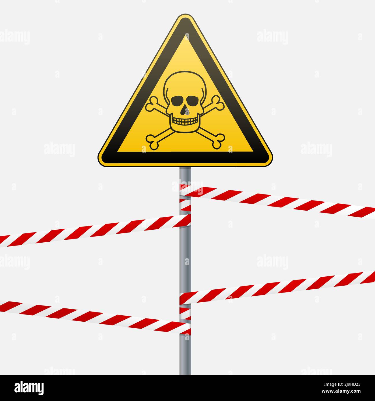 Caution - danger Warning sign safety. Poisonous and hazardous ...