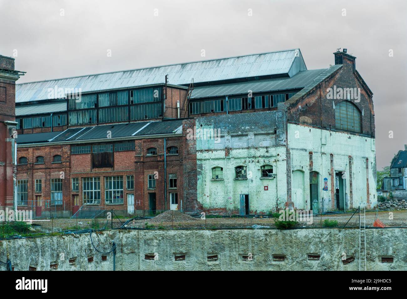 Impression of an old factory complex near Gent Stock Photo - Alamy