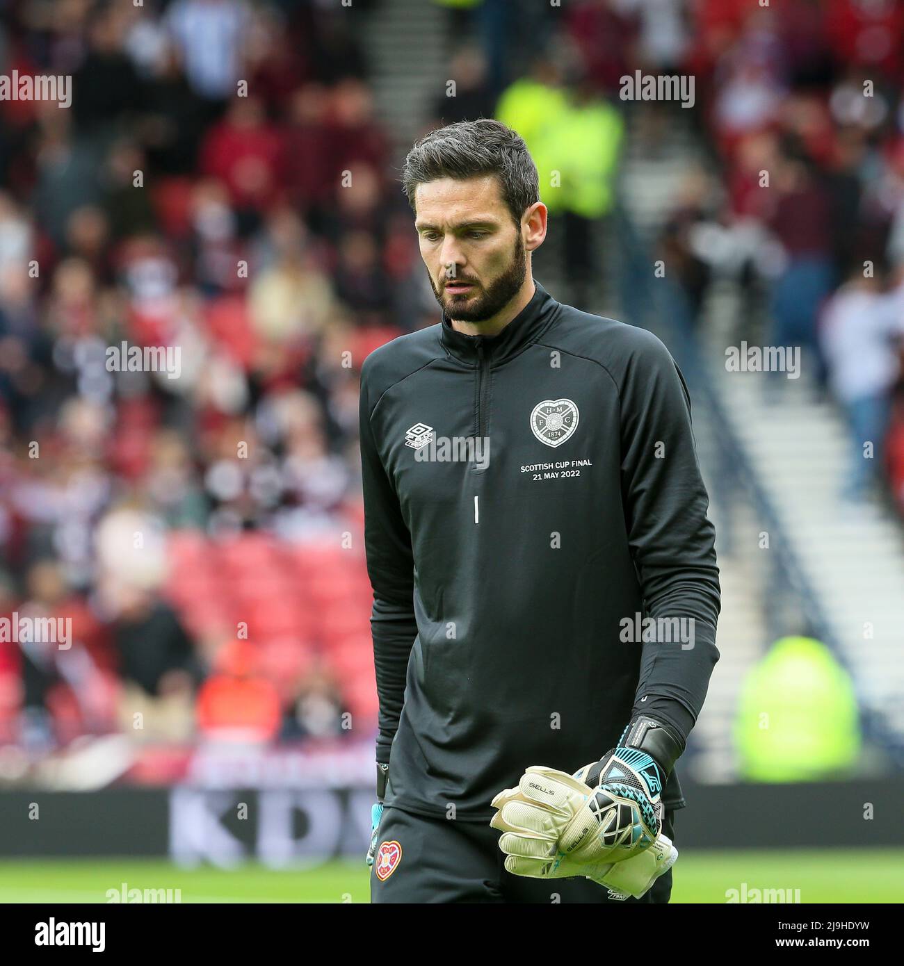 CRAIG GORDON, playing for Heart of Midlothian, (Hearts) at a warm up ...