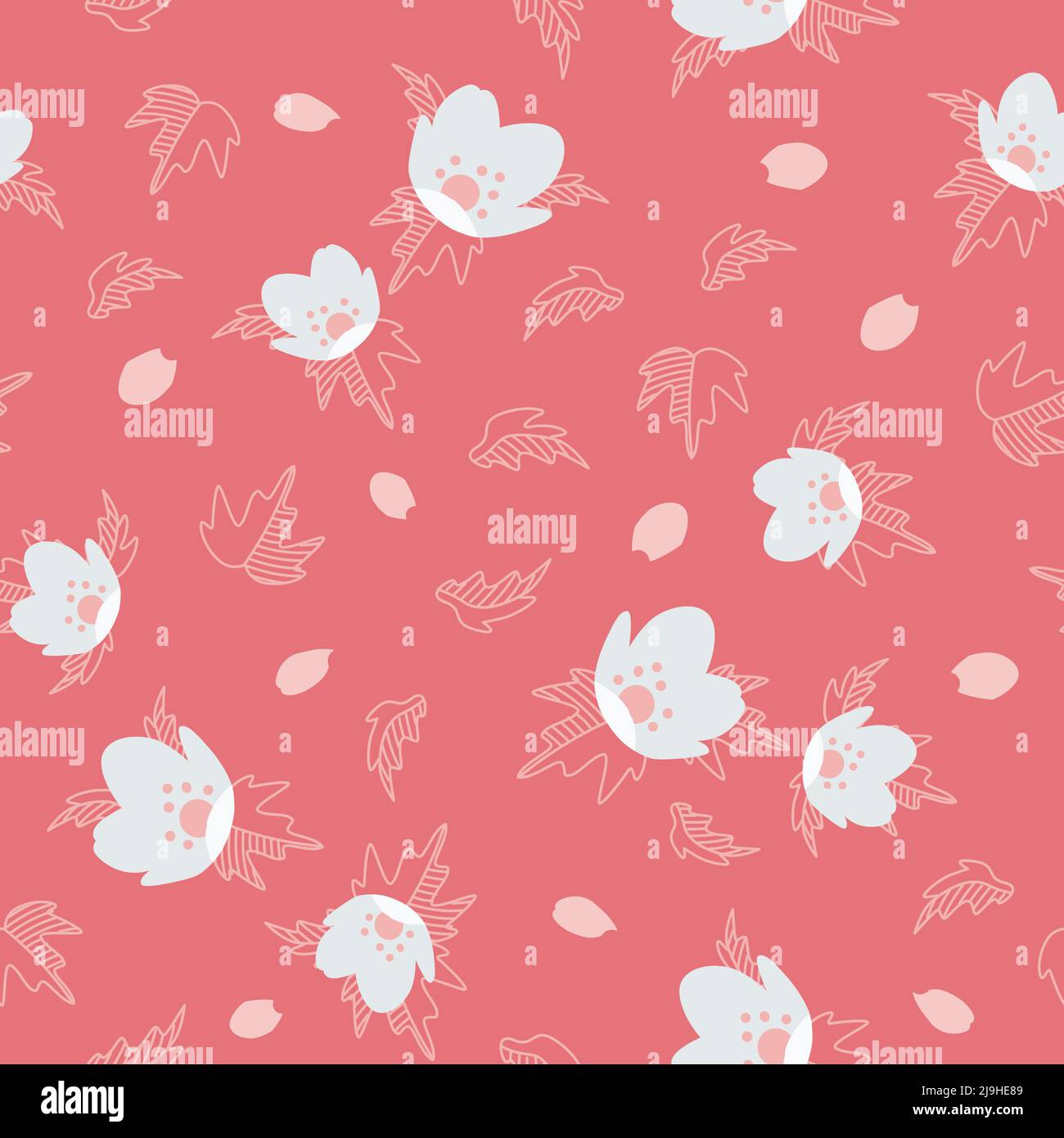 Pink blossom anemone flower Stock Vector Images - Alamy