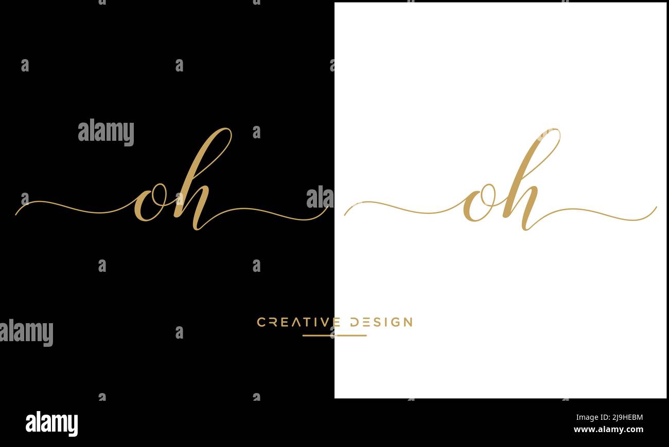 Alphabet Letters OH or HO Icon Logo Vector Stock Vector Image & Art - Alamy