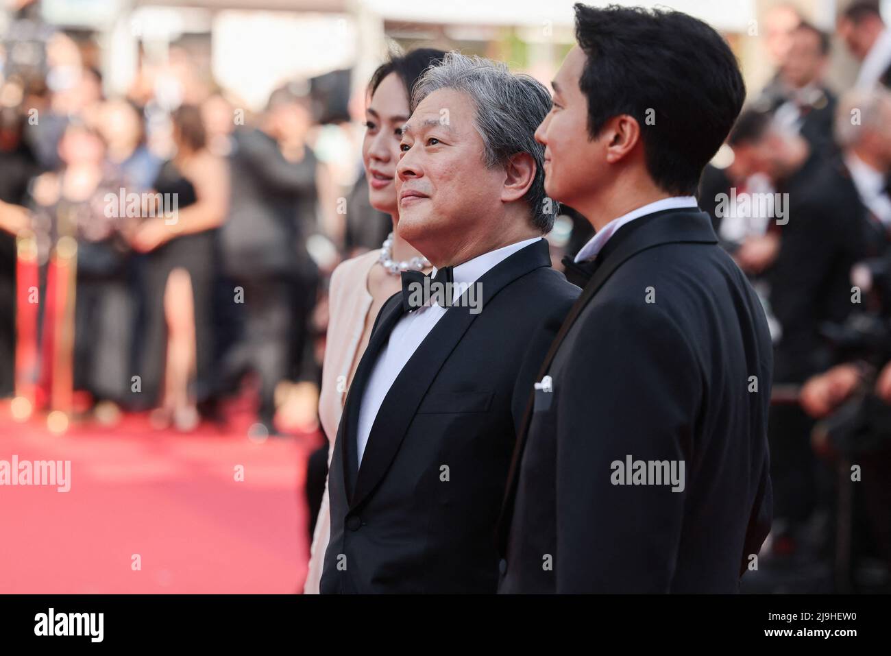 Cannes, France. May 23, 2022, Tang Wei, Director Park Chan-wook and ...