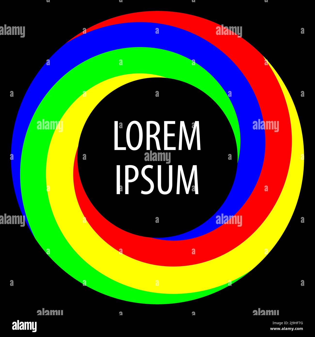 Round spiral shape background. Twisting color strips creating a circle ...