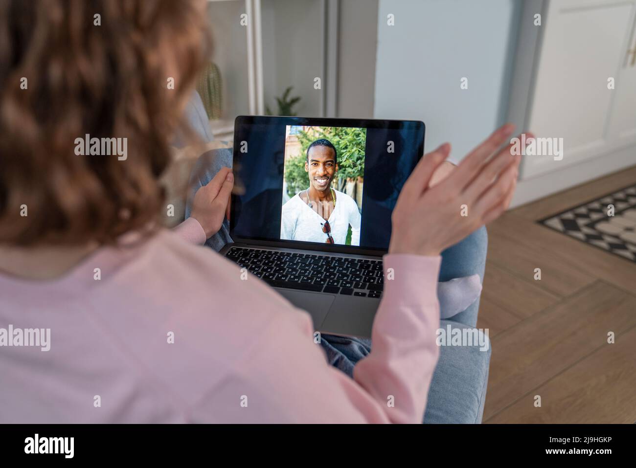 Long distance relationship video call hi-res stock photography and ...