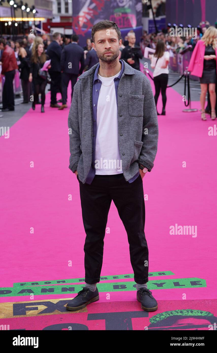 Tom Forbes arriving for the premiere of Pistol, at the Odeon Luxe ...