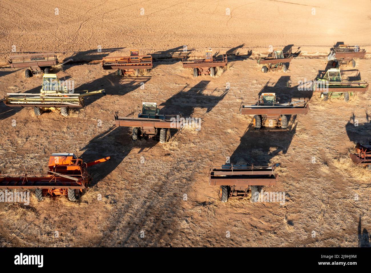 Canyon, Texas - Combine City, where a dozen old farm combines are ...